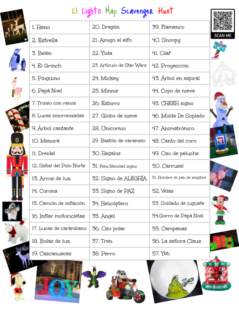 Scavenger Hunts - LI Lights Map