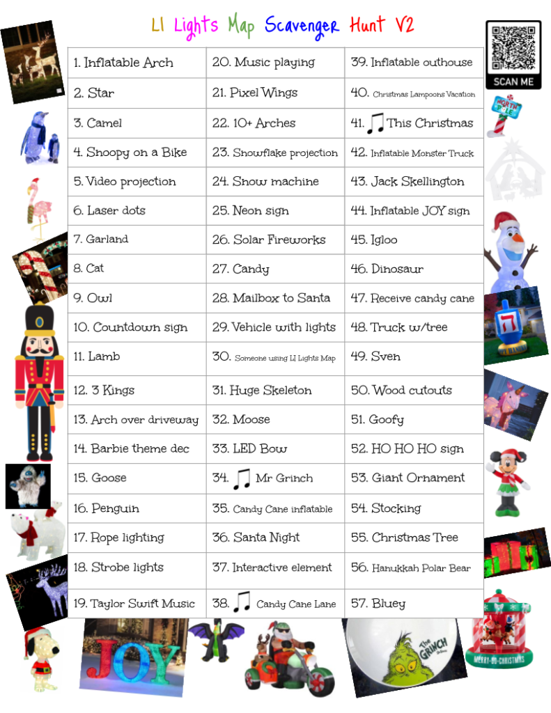 Scavenger Hunts - LI Lights Map